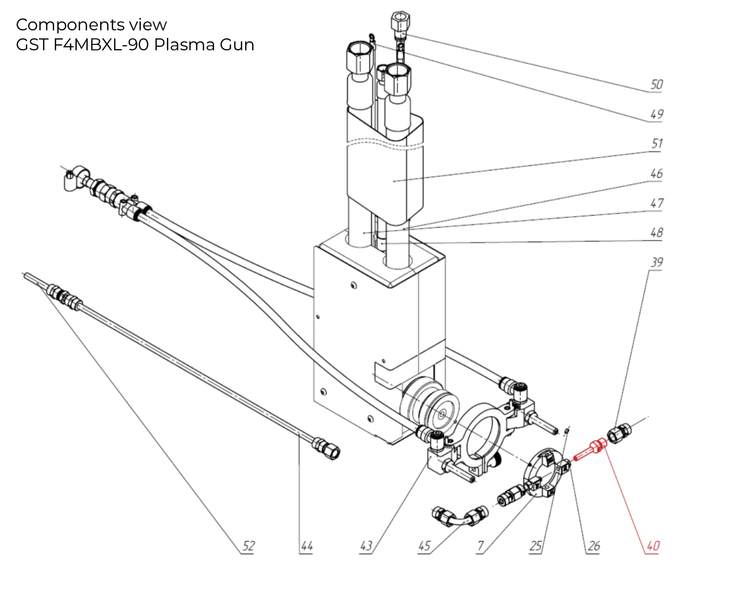 GST-100198 Powder Injector, 1.5 mm (with undercut), standard | GST